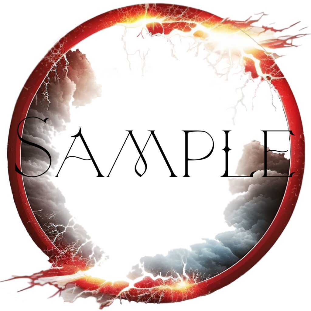 Red Lightning Token Frame for Immersive RPG Gaming