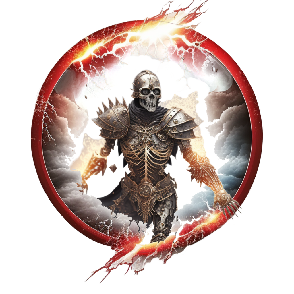 Red Lightning Token Frame for Immersive RPG Gaming